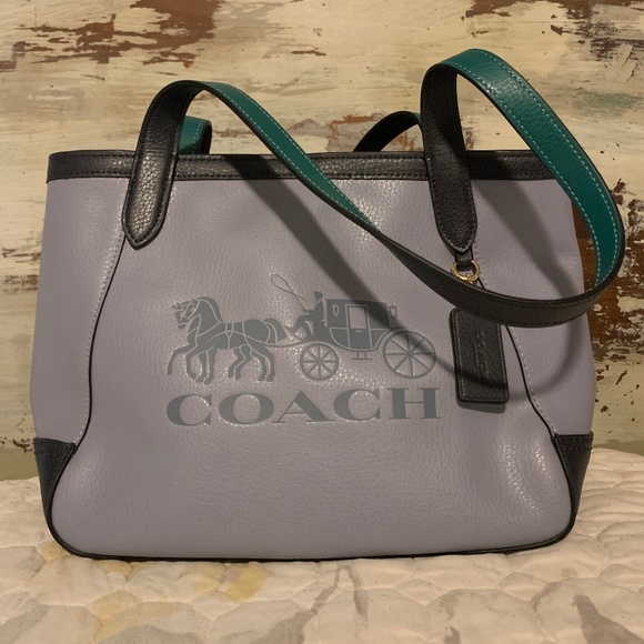 Coach | Bags | Coach Tote With Horse And Carriage Logo | Poshmark